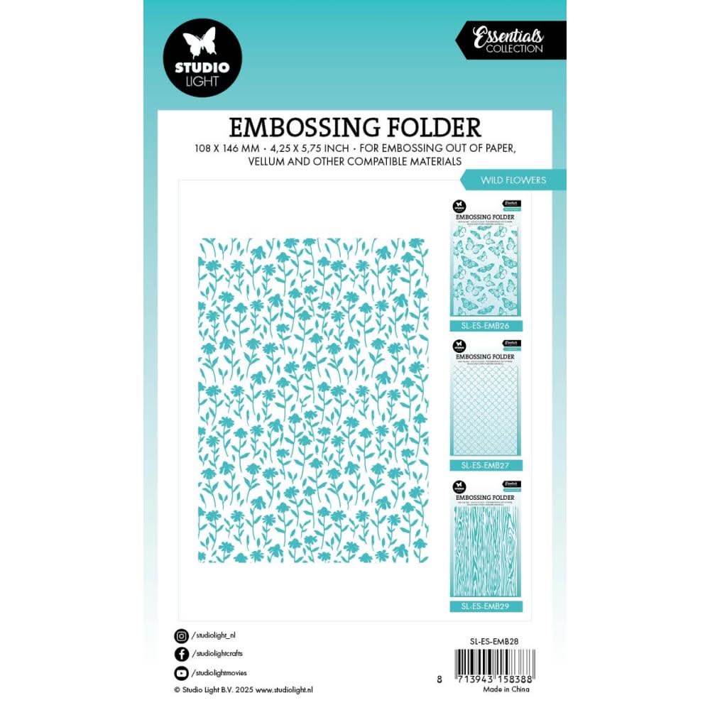 Studio Light Essentials Embossing Folder Nr. 28 Wild Flowers – CraftOnline