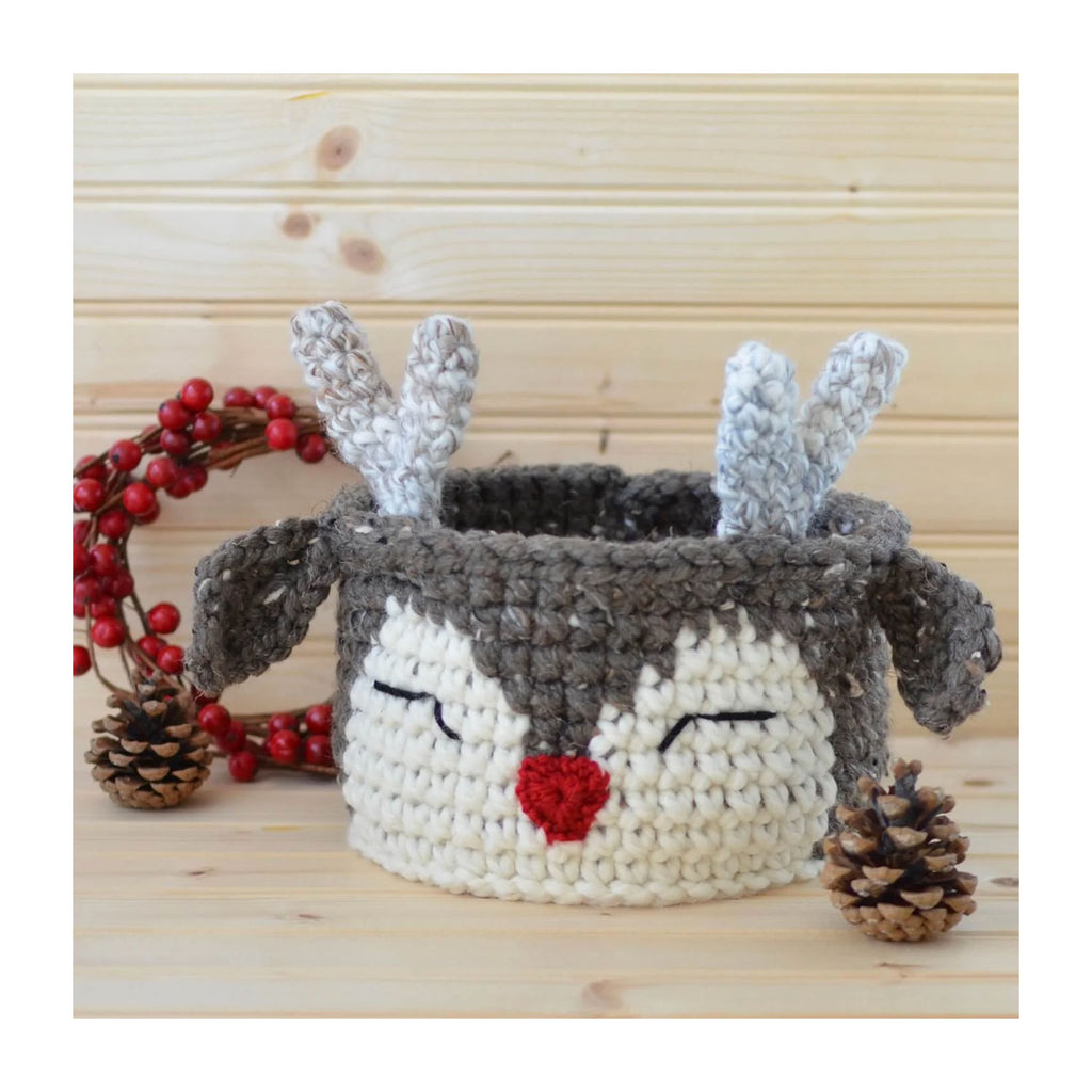 Lion Brand Free Pattern - Wool-Ease Quick & Thick - Reindeer Basket – CraftOnline
