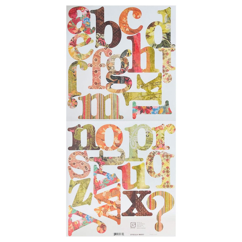 Basic Grey 12"x 12" Cardstock Stickers - Monograms - Stella Ruby – CraftOnline