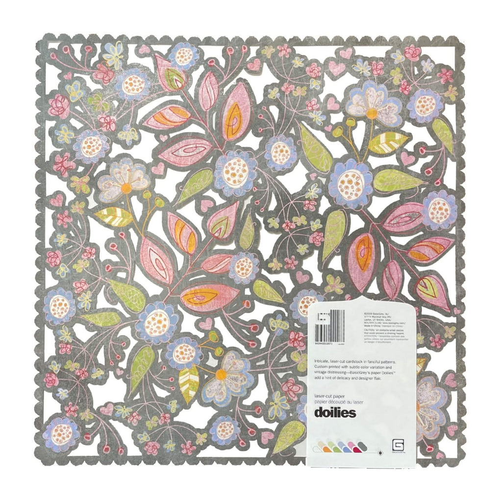 Basicgrey 12"x12" Single Sheet Laser-Cut Doilies - Sugar Rush - Confec – CraftOnline
