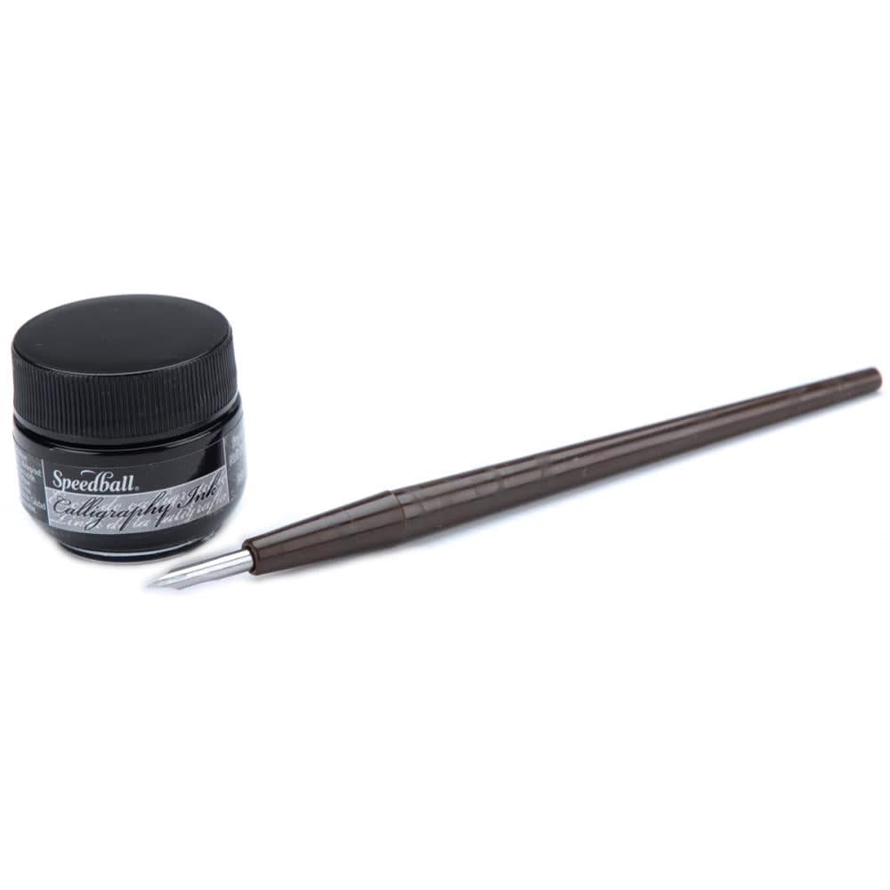 Speedball Calligraphy Pen & Ink Set - Black – CraftOnline