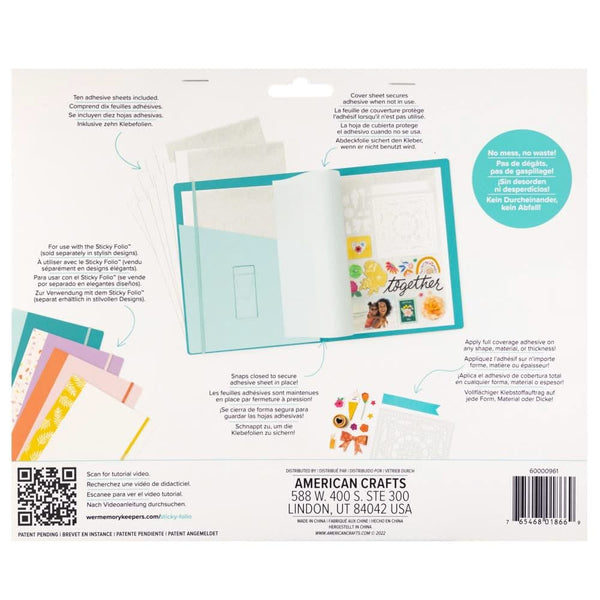 We R Memory Keepers Sticky Folio Refills 10/pkg - Permanent Micro Dot ...