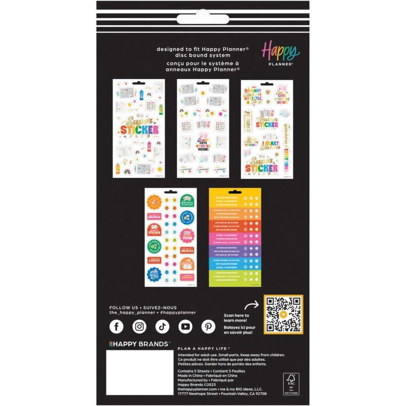 Happy Planner Sticker Sheets 5/Sheets I Heart Stickers, 166 Pieces ...