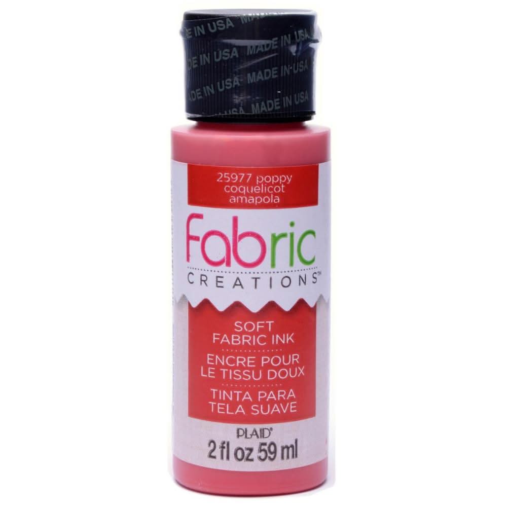 Plaid Fabric Creations Soft Fabric Ink 2oz. - Poppy – CraftOnline
