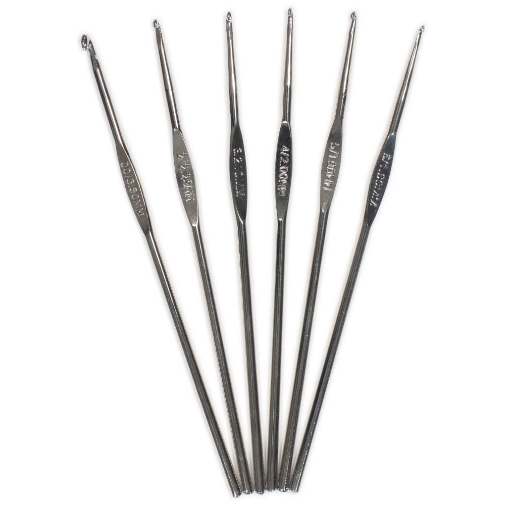 Boye Steel Crochet Hook Set 6/Pkg - Sizes 00 & 2 To 6 – CraftOnline