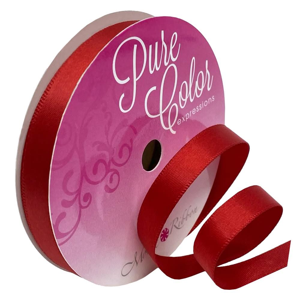 Morex Ribbon Double-Faced Satin 3/8"X15yd Red – CraftOnline