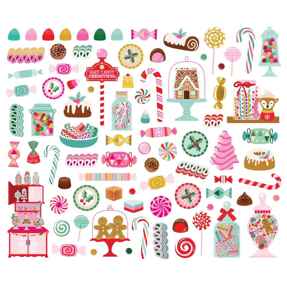 Simple Stories Hard Candy Christmas Bits & Pieces Die-Cuts Sweets ...