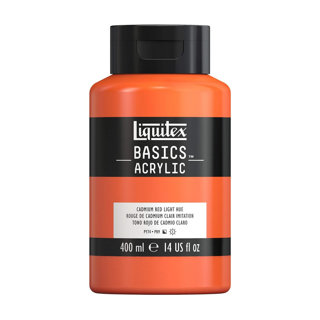 Liquitex Basics Acrylic Paint 400ml - Cadmium Red Light Hue – CraftOnline
