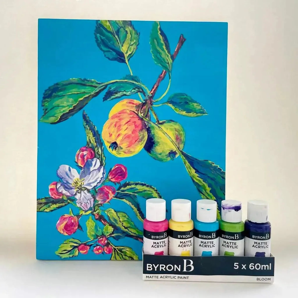 Byron Matte Acrylic Paint 60ml Set 5 Pack - Bloom – CraftOnline