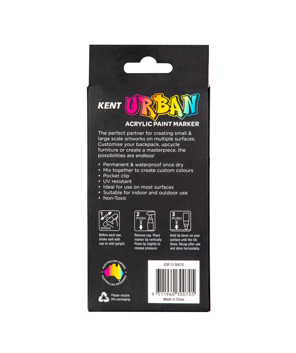 Kent Urban Acrylic Paint Markers 4 Pack - Mono – CraftOnline