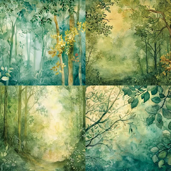 Poppy Crafts 6"x6" Paper Pack #345 - Mystical Forest – CraftOnline