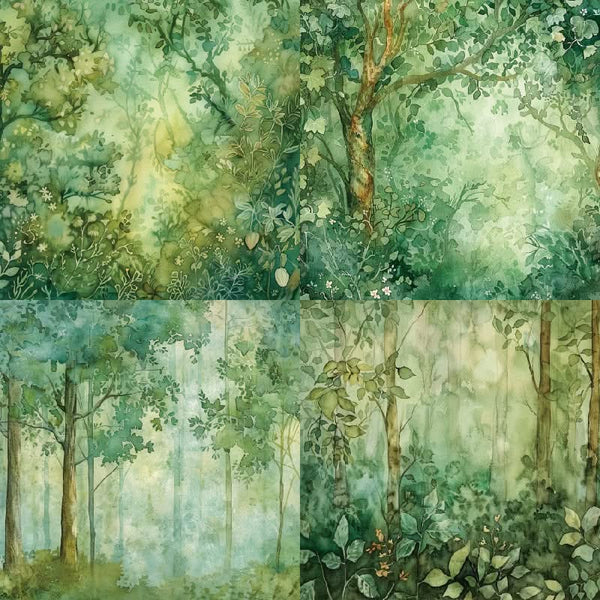 Poppy Crafts 6"x6" Paper Pack #345 - Mystical Forest – CraftOnline