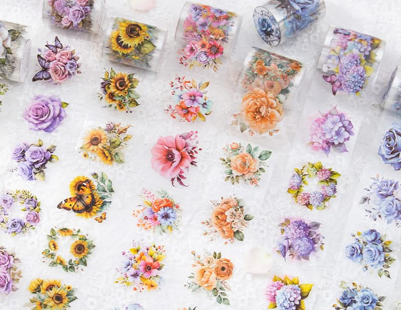 Poppy Crafts Flower Sticker Roll - Blue Roses – CraftOnline