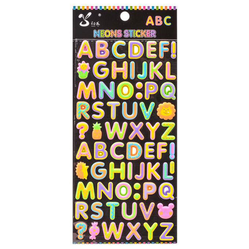 Poppy Crafts Puffy Sticker - Neon Cute Alphabet* – CraftOnline
