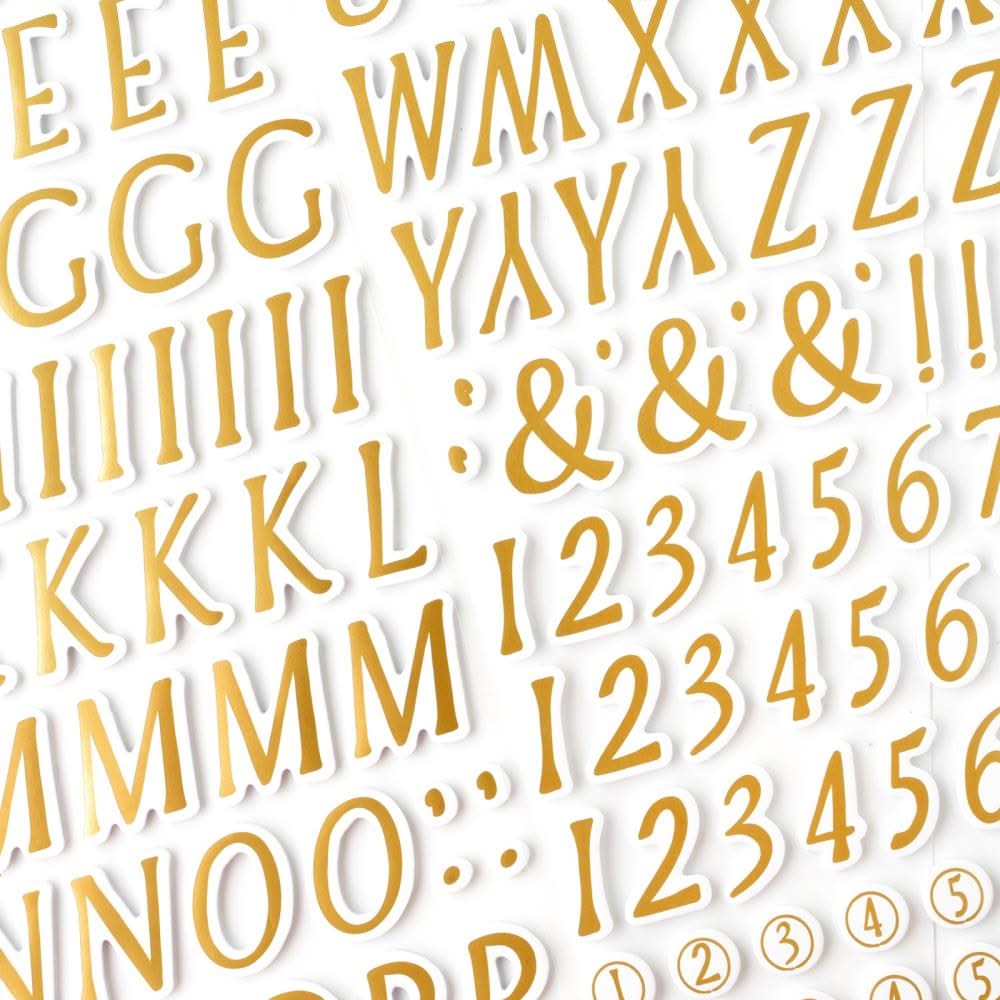 American Crafts A Perfect Match Thickers Stickers w/Gold Foil 200/Pkg ...