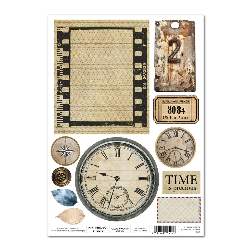3 Quarter Designs Mini Project Sheet - Eclectic Clockwork – CraftOnline