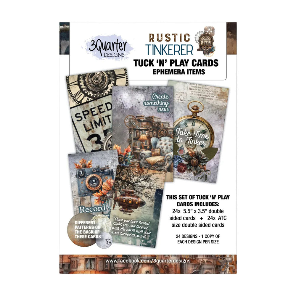 3 Quarter Designs Tuck ‘N’ Play Cards - Rustic Tinkerer | Steampunk ...