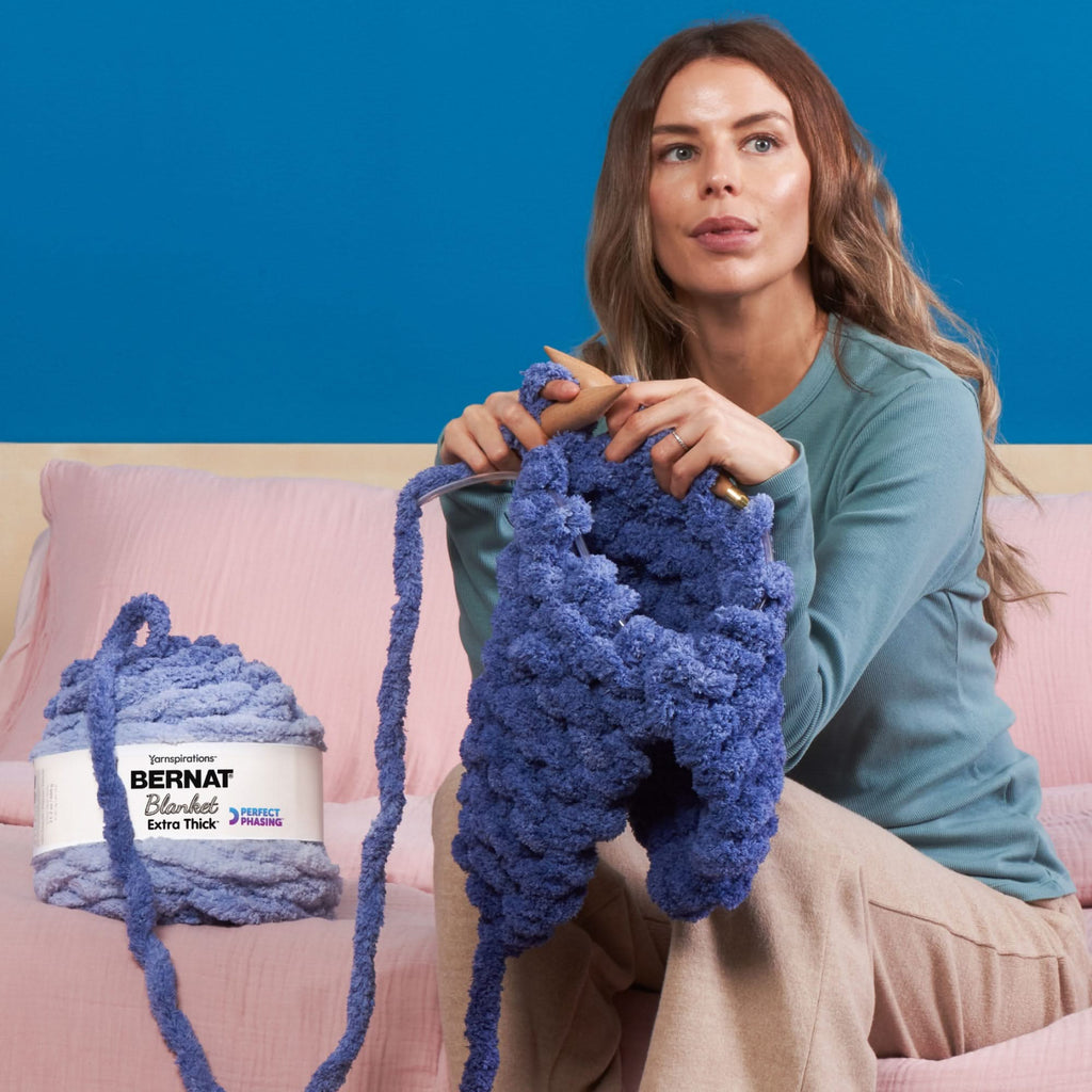 Bernat Blanket Extra Thick Perfect Phasing Yarn - Deep Navy – CraftOnline