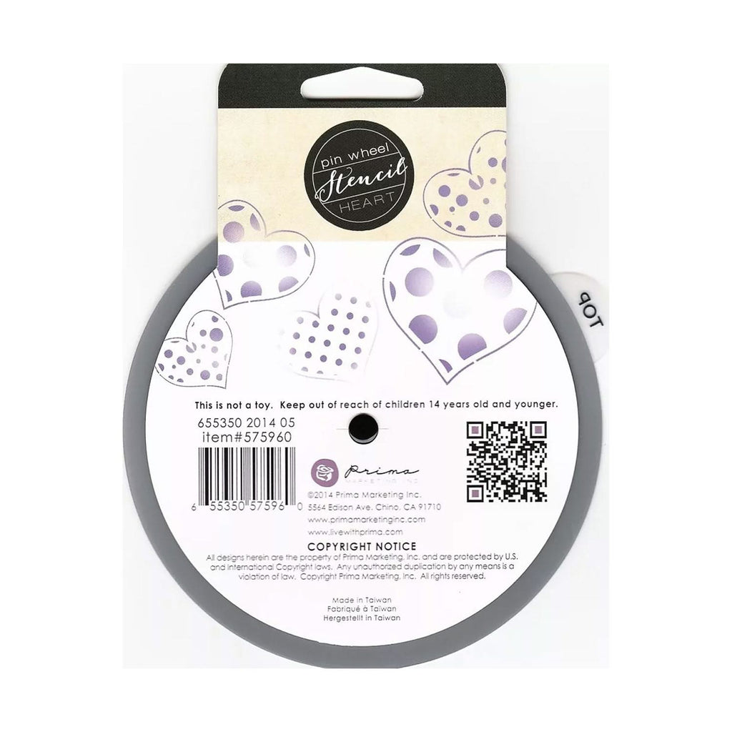 Prima Marketing Pinwheel Stencil 5" - Heart* – CraftOnline