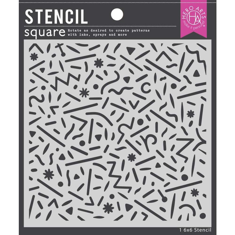 Hero Arts Stencil 6"X6" Dancing Lines – CraftOnline
