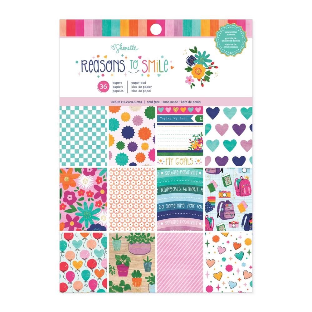 Shimelle Reasons To Smile Paper Pad 6"X8" 36 Sheets – CraftOnline