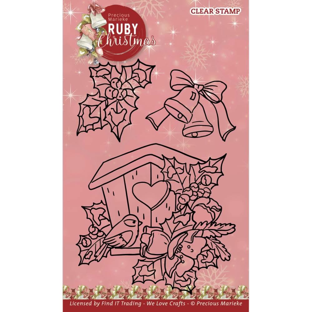 Find It Trading Precious Marieke Clear Stamps Ruby Birdhouse, Ruby Chr ...