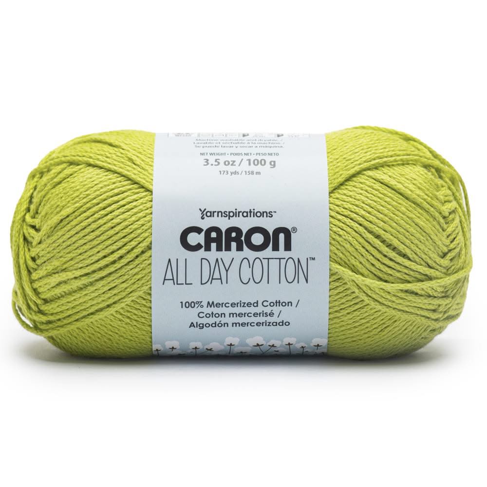Caron Cotton Yarn Kiwi | Vibrant Green Soft Cotton Blend Yarn – CraftOnline
