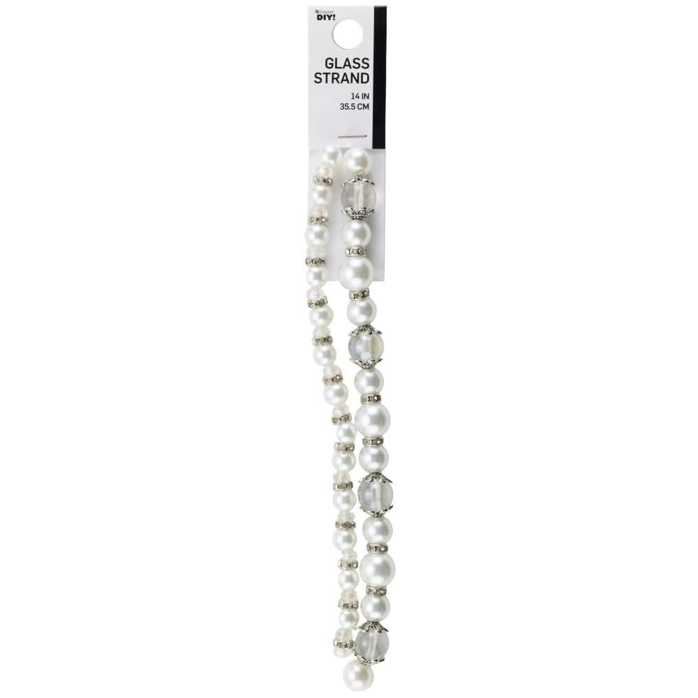 Cousin DIY Pearl Mix Bead Strand 14" 69/Pkg White* – CraftOnline
