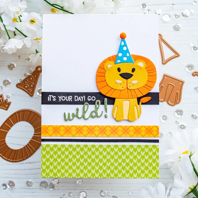 Poppy Crafts Cutting Dies #556 - Party Lion – CraftOnline