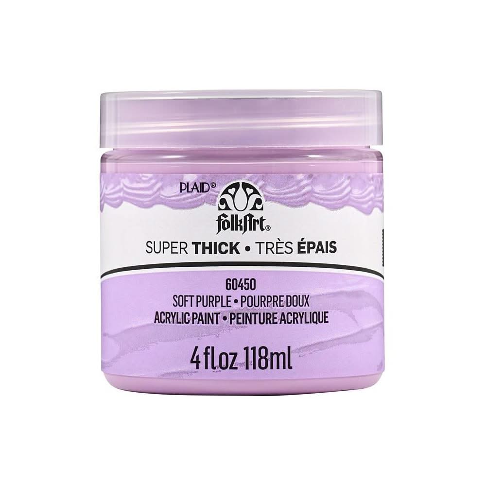FolkArt Super Thick Acrylic Paint 4oz Soft Purple – CraftOnline