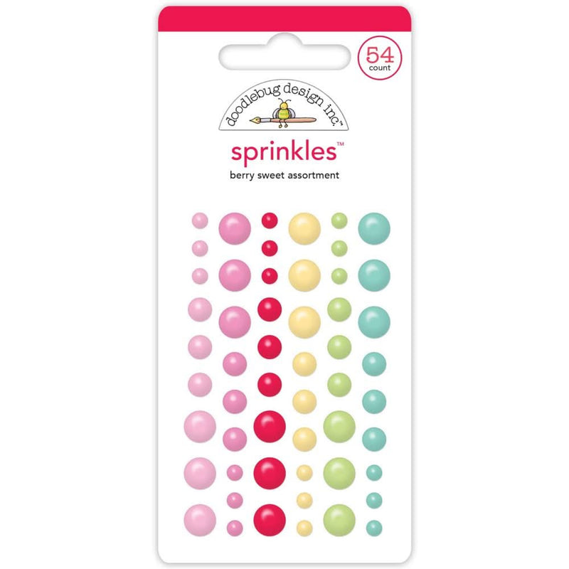 Doodlebug Sprinkles Adhesive Enamel Assortment Berry Sweet – CraftOnline
