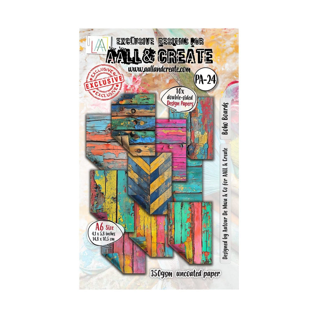 Aall & Create A6 Design Paper 10 Pack #24 - Boho Boards – CraftOnline