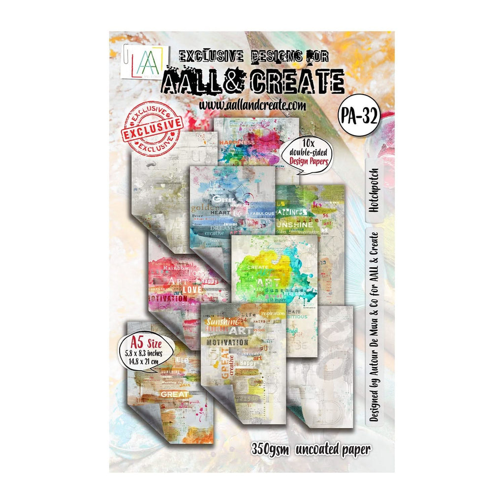 Aall & Create A5 Design Paper 10 Pack #32 - Hotchpotch – CraftOnline