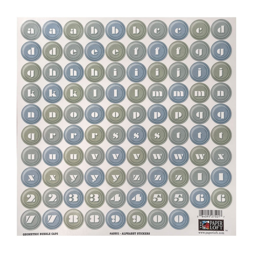 The Paper Loft 12"x 12" Cardstock Alphabet Stickers - Geometric Bubble ...