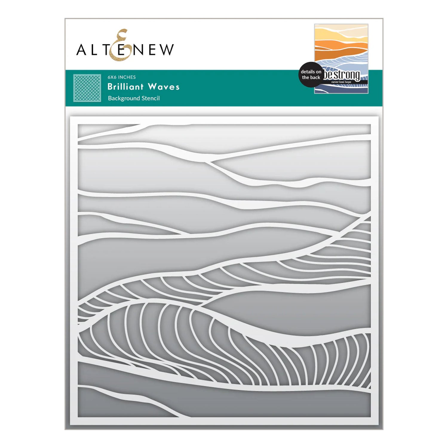 Brilliant Waves Stencil | Wave Craft Stencil for Scrapbooking – CraftOnline