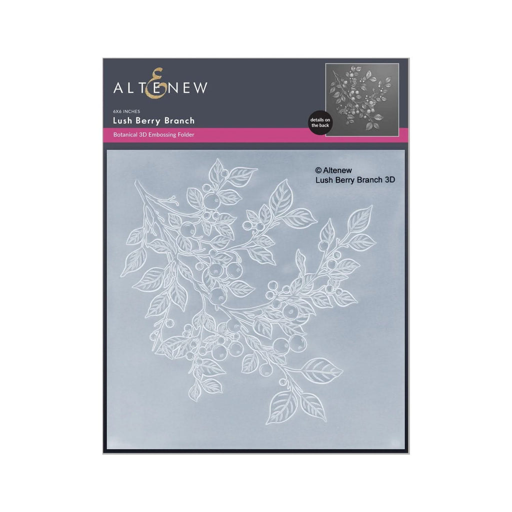 Altenew Lush Berry Branch Botanical 3D Embossing Folder – CraftOnline