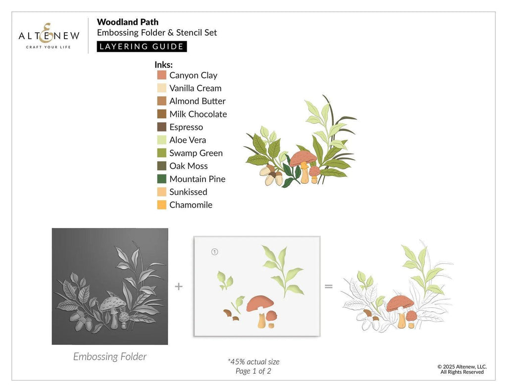 Altenew Woodland Path Botanical 3D Embossing Folder – CraftOnline
