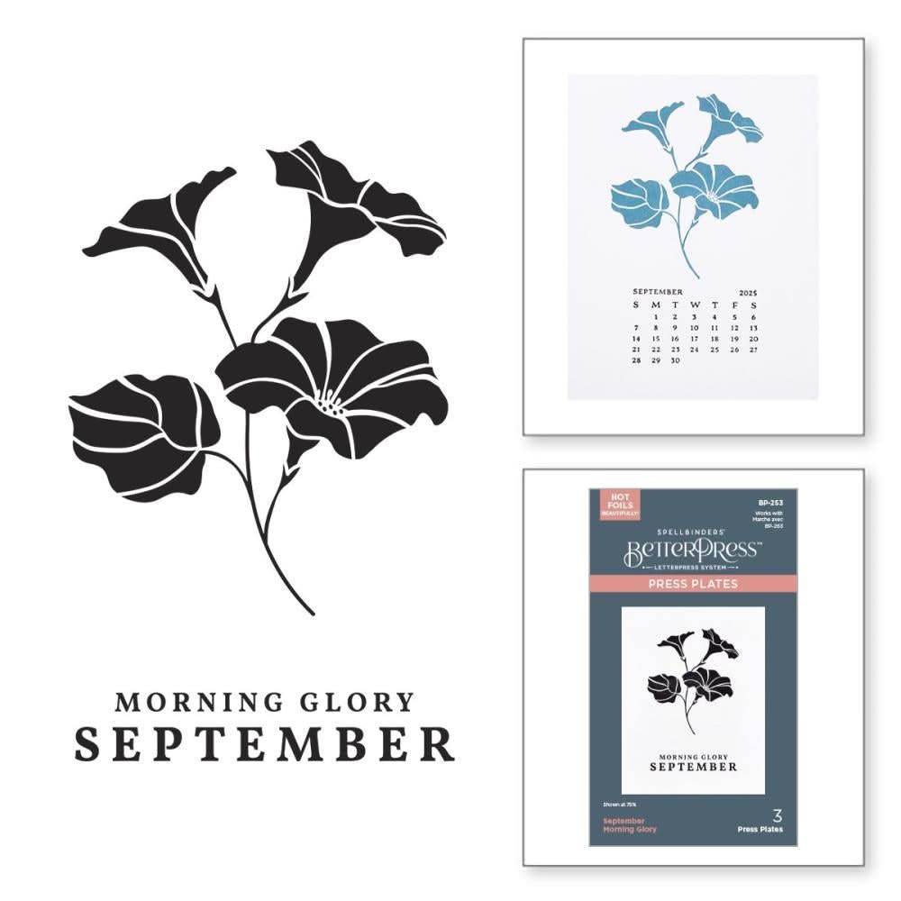 Spellbinders Press Plates From Florals Through The Year September Morn ...