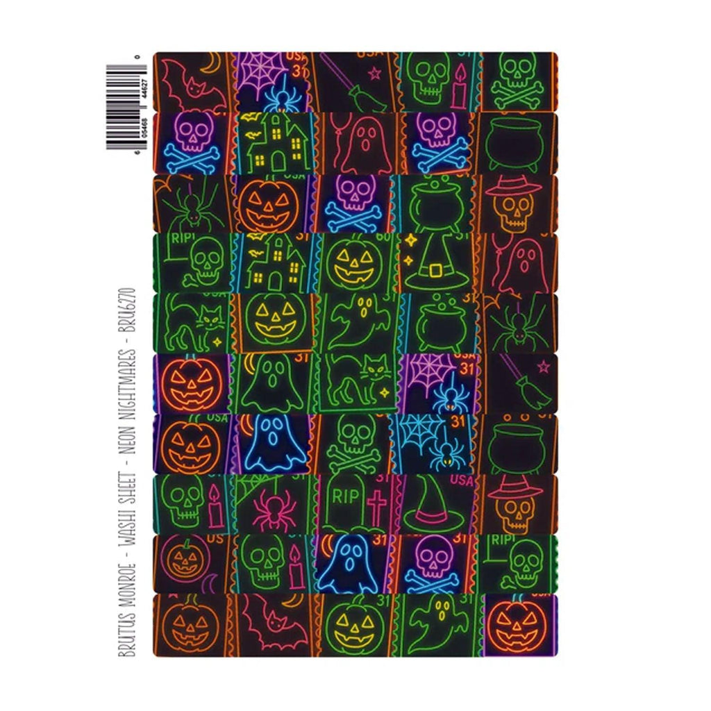 Brutus Monroe Washi Sheets - Neon Nightmares – CraftOnline