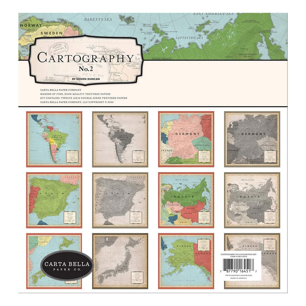 Carta Bella Collection Kit 12"x 12" - Cartography No.2* – CraftOnline