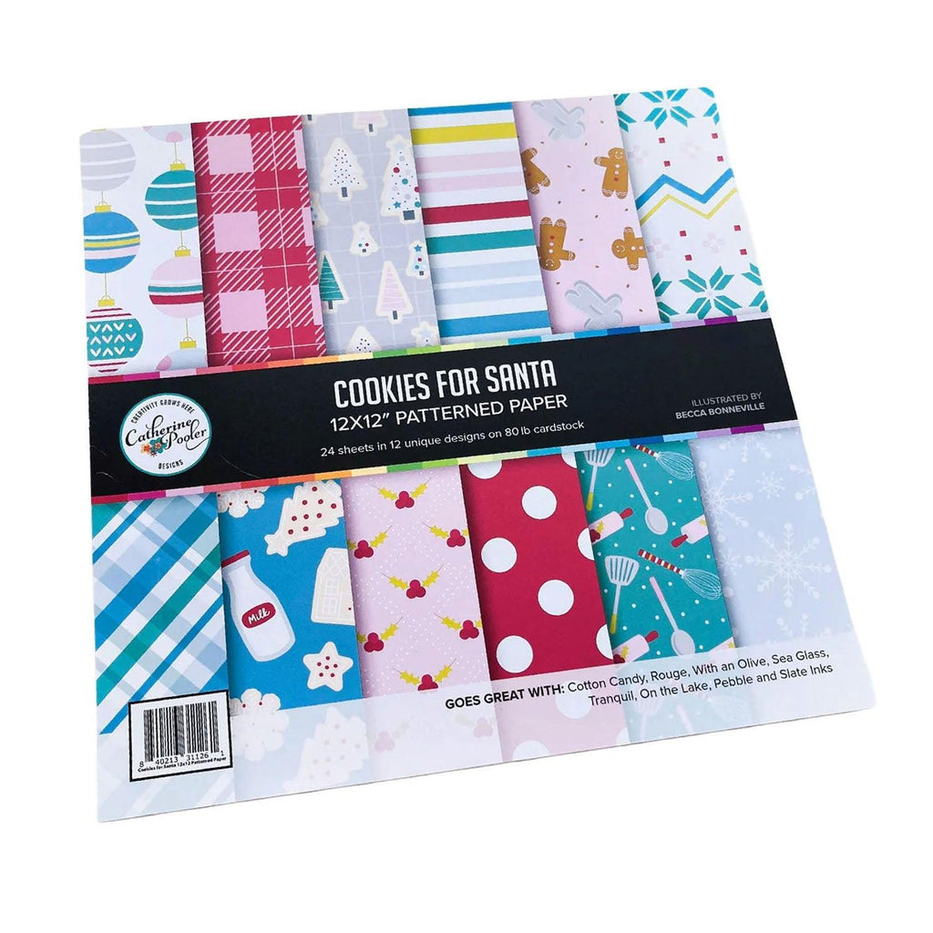 Catherine Pooler Patterned Paper 12"x12" - Cookies for Santa – CraftOnline