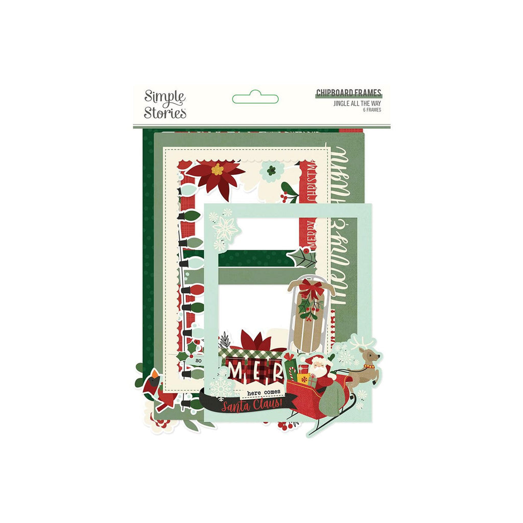 Simple Stories Chipboard Frames Jingle All The Way 6pk* – CraftOnline