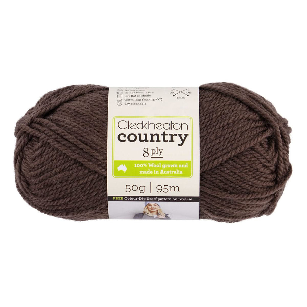 Cleckheaton Country Yarn 8ply 50g - Brown – CraftOnline