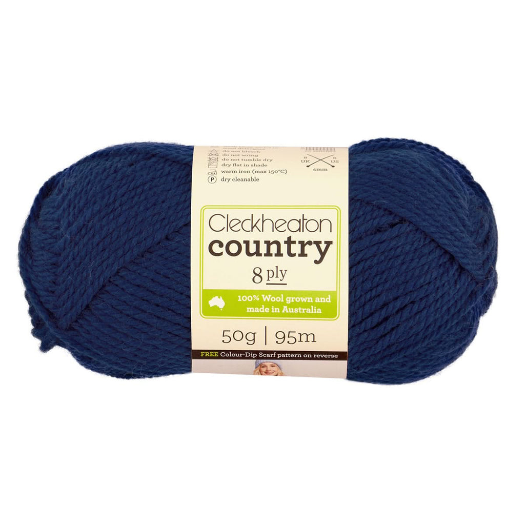Cleckheaton Country Yarn 8ply 50g - Dark Denim – CraftOnline