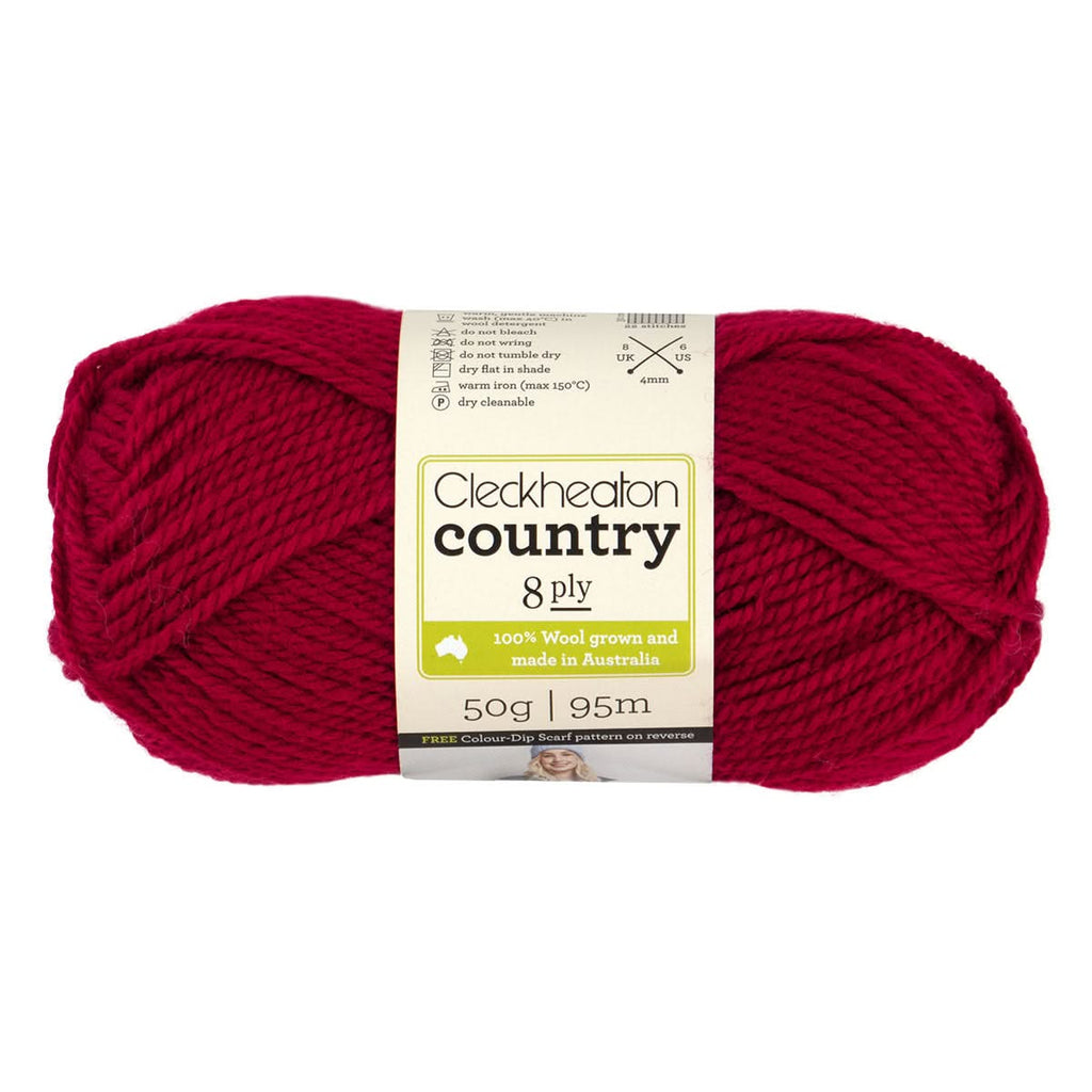 Cleckheaton Country Yarn 8ply 50g - Waratah – CraftOnline