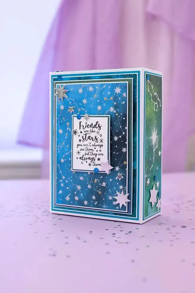 Crafter's Companion Cosmic 2D Embossing Folder 6"X4" Cosmic Constellat ...