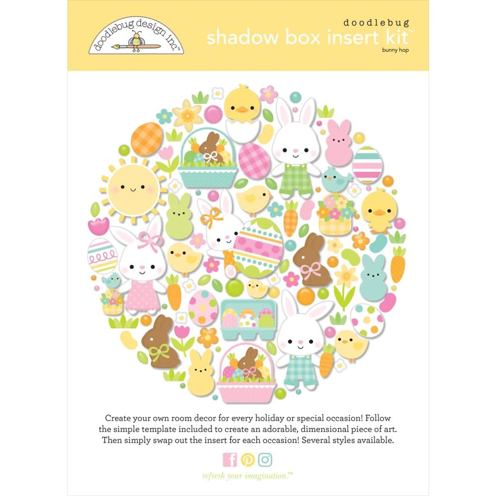 Doodlebug Design Shadow Box Insert Kit Bunny Hop* – CraftOnline