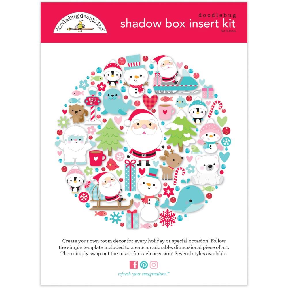 Doodlebug Design Shadow Box Insert Kit - Let It Snow* – CraftOnline