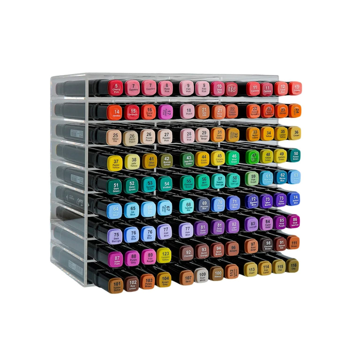 Acrylic Marker Organizer – 108 Slot Storage Case for Artists & Crafters ...