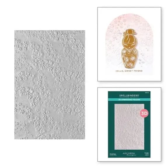 Spellbinders Spring in Kyoto 3D Embossing Folder by Alex Syberia - Flo ...